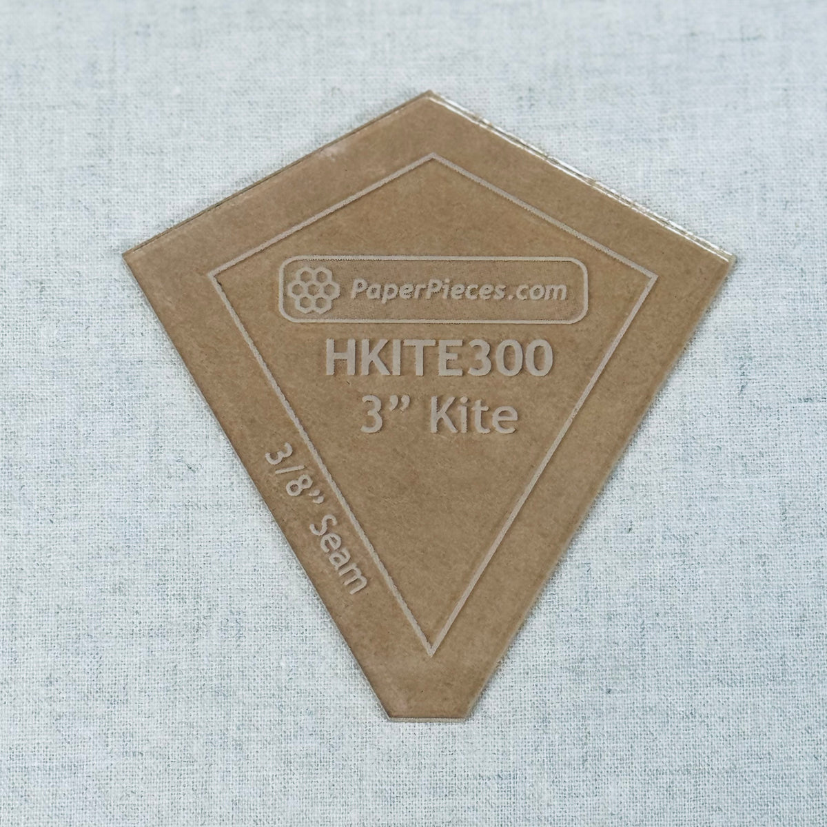Paper Pieces - 3" Hexagon Kite Acrylic Template - 3/8" Seam Allowance – Out of Hand Quilting ...