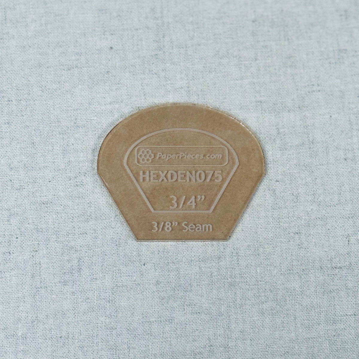 Paper Pieces - 3/4" Hexden Acrylic Template - 3/8" Seam Allowance – Out of Hand Quilting & Fabrics