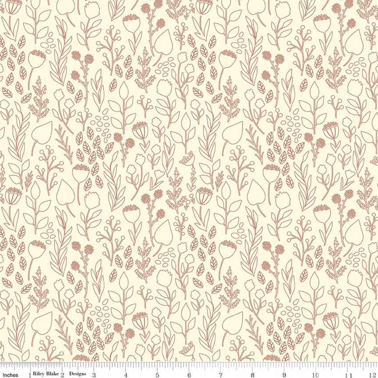 Blush 'n Butterscotch - Outlines Cream - Simple Simon & Co. – Out of Hand Quilting & Fabrics