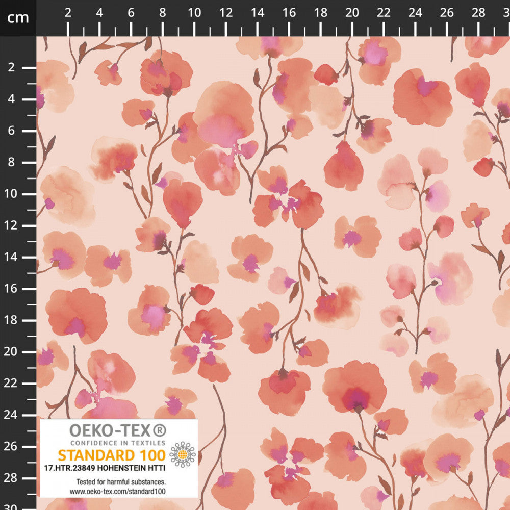 Pink Floral JERSEY/KNIT - Stof – Out of Hand Quilting & Fabrics