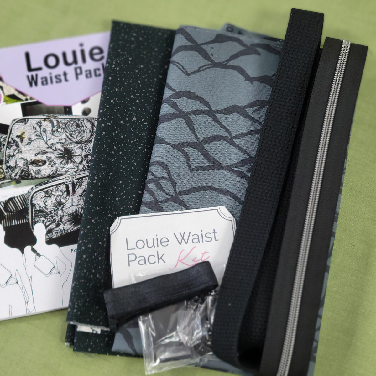 Louie Waist Bag Kit - Black – Out of Hand Quilting & Fabrics