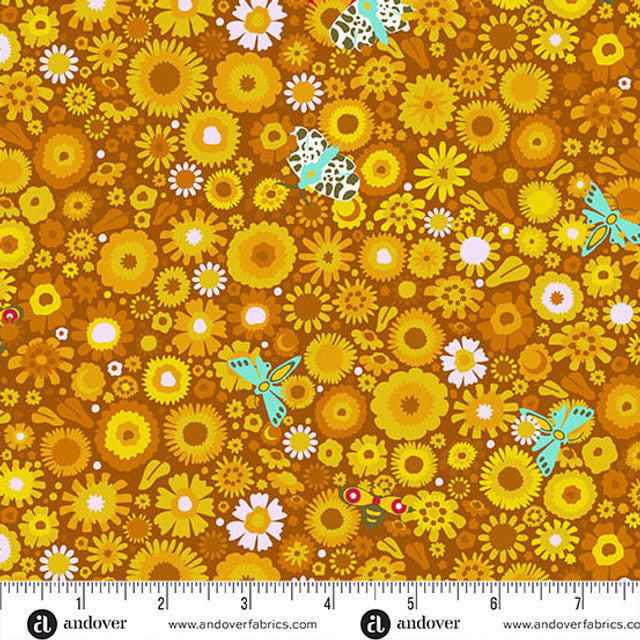 Camp Kitschy Lala - Daisy Field Marigold - Alison Glass – Out of Hand ...