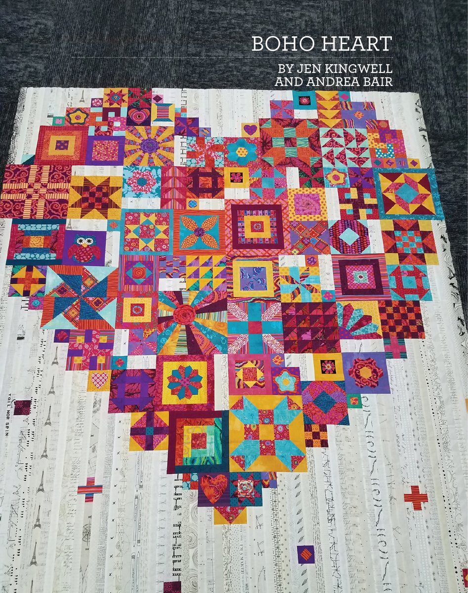Boho Heart Pattern by Jen Kingwell & Andrea Bair – Out of Hand Quilting ...