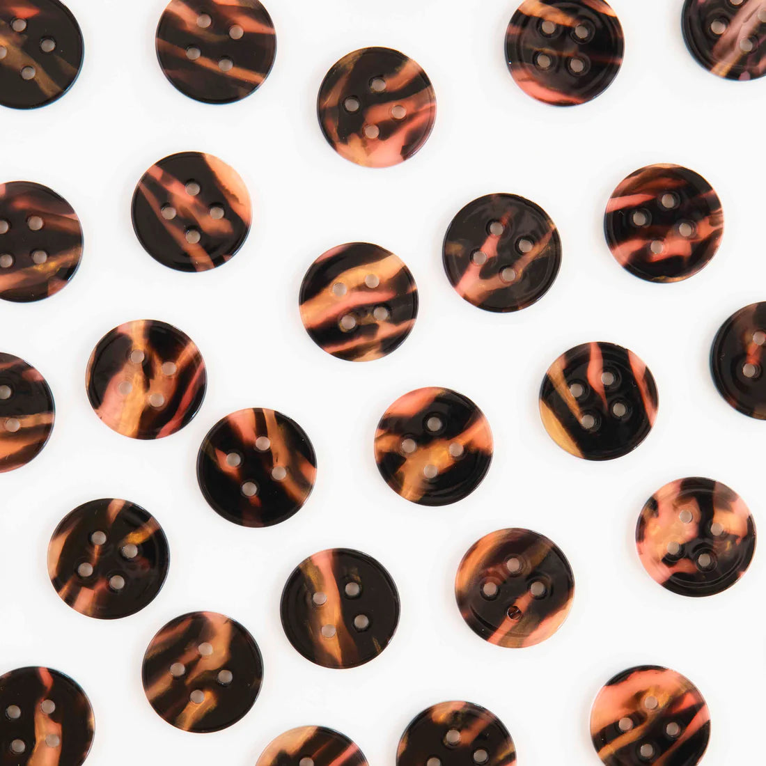 Tortoise Shell Large 1" Buttons - Sarah Hearts – Out of Hand Quilting ...