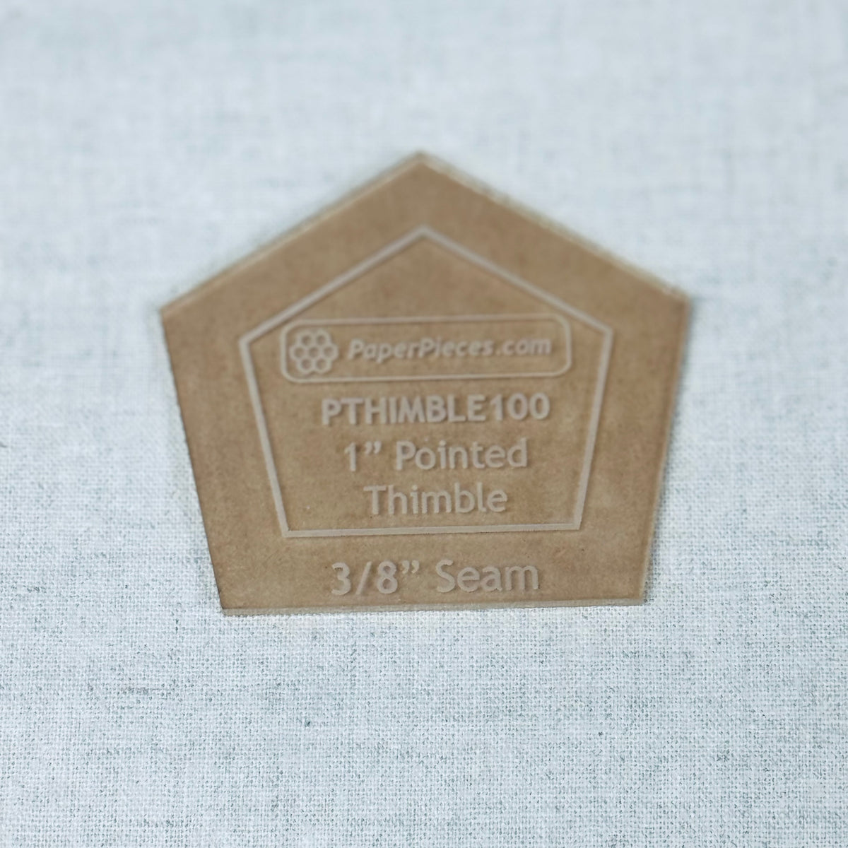 Paper Pieces - 1" Pointed Thimble Acrylic Template - 3/8” Seam Allowan ...