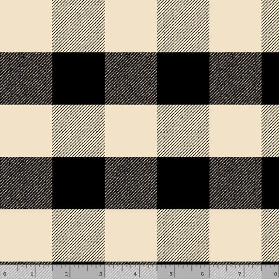 Primo Plaid Flannel - Buffalo Plaid Cream/Black - Marcus Fabrics – Out ...