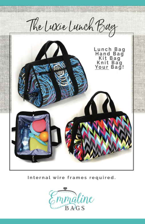 The Luxie Lunch Bag Pattern by Emmaline Bags – Out of Hand Quilting ...