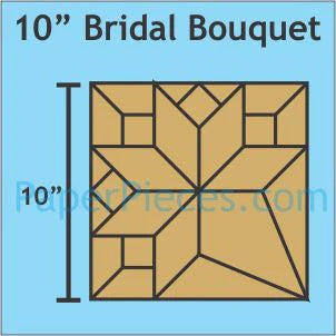 Paper Pieces - 10" Bridal Bouquet Block - Makes 6 Blocks – Out of Hand ...