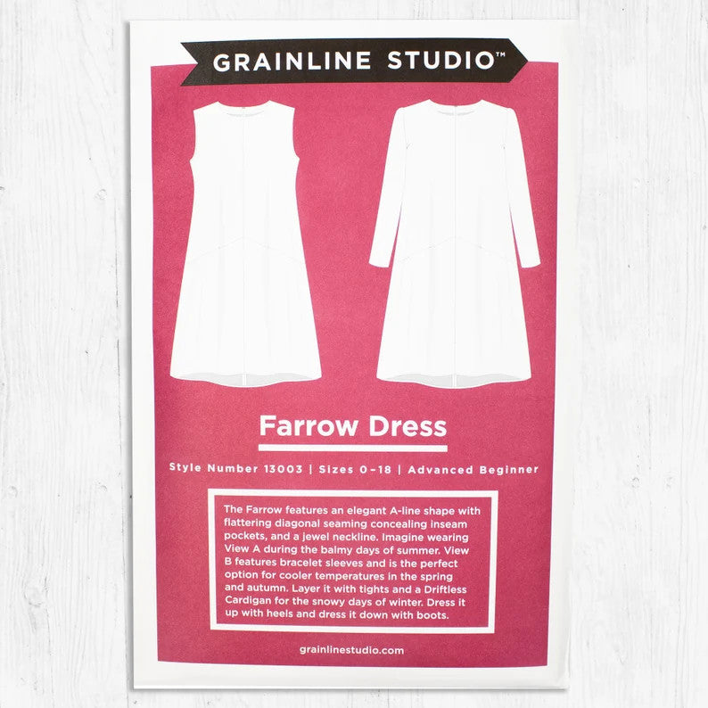 Farrow Dress 0-18 Pattern by Grainline Studio – Out of Hand Quilting ...