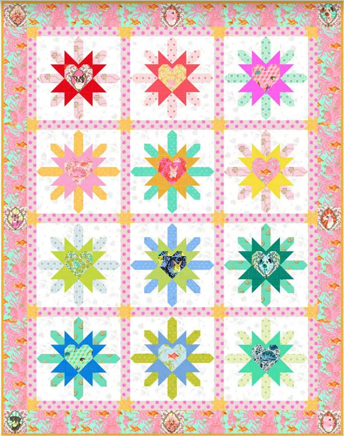 Heart Burst Quilt Kit - Tula Pink – Out of Hand Quilting & Fabrics