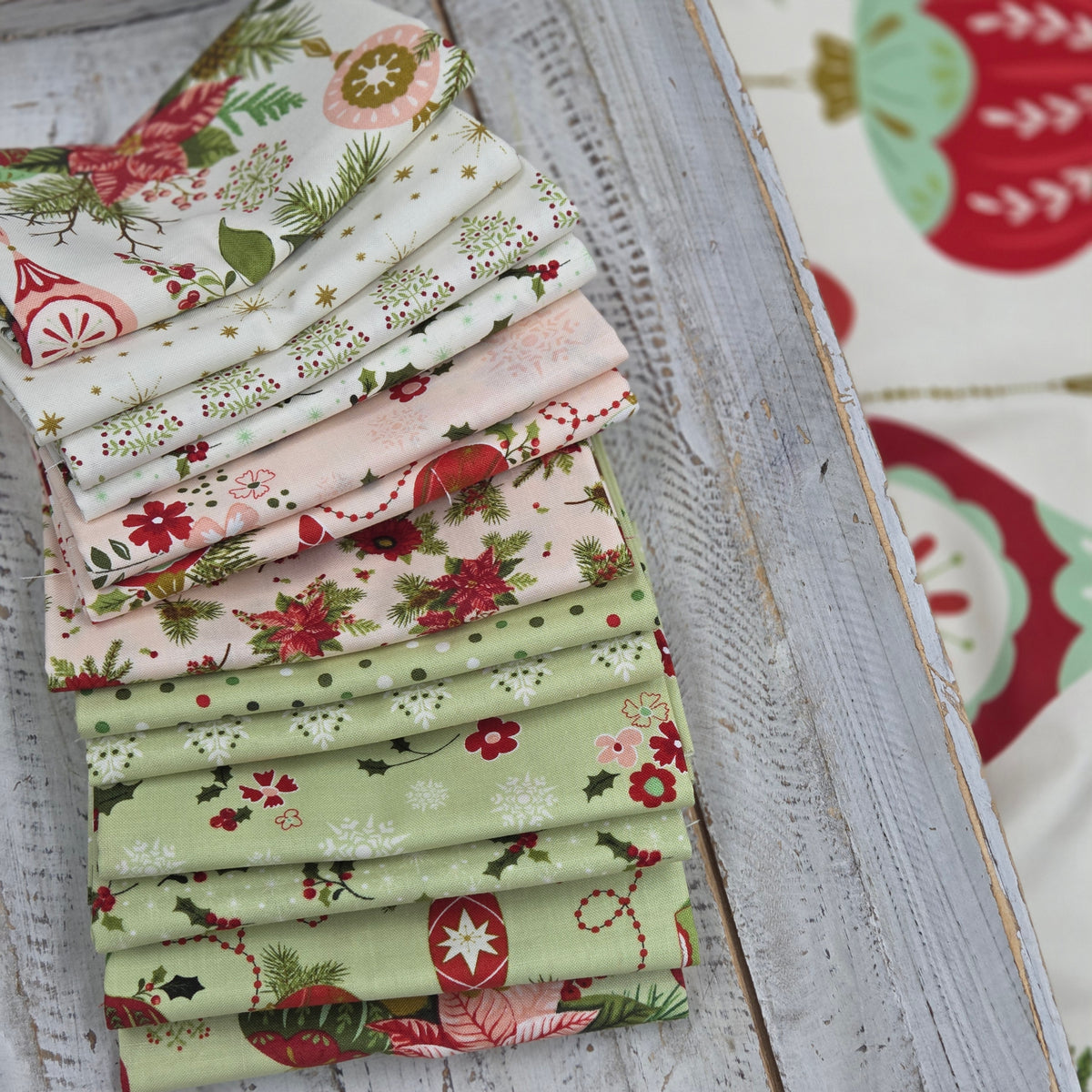 Glisten 13 Fat Quarter Mistletoe - Sandy Gervais – Out of Hand Quilting ...