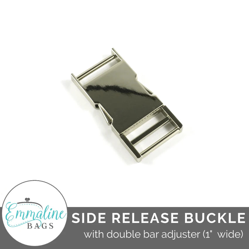 Emmaline 1" Side Release Buckle with Double Bar Adjuster - Nickel – Out ...